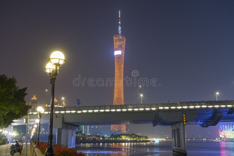Canton TV Tower in Guangzhou, China Editorial Photo - Image of ...