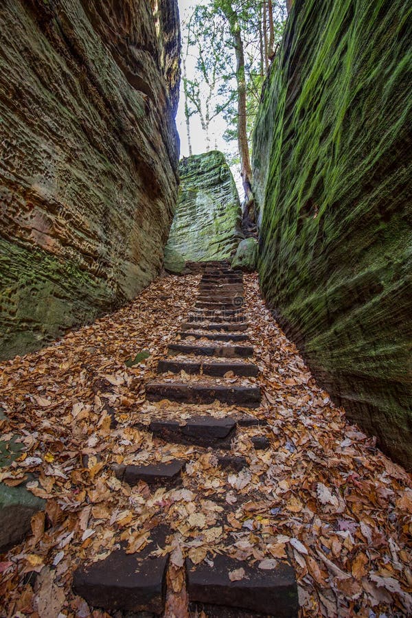 Cantwell Cliffs, Hocking Hills State Park, Ohio Stock Photo - Image of ...