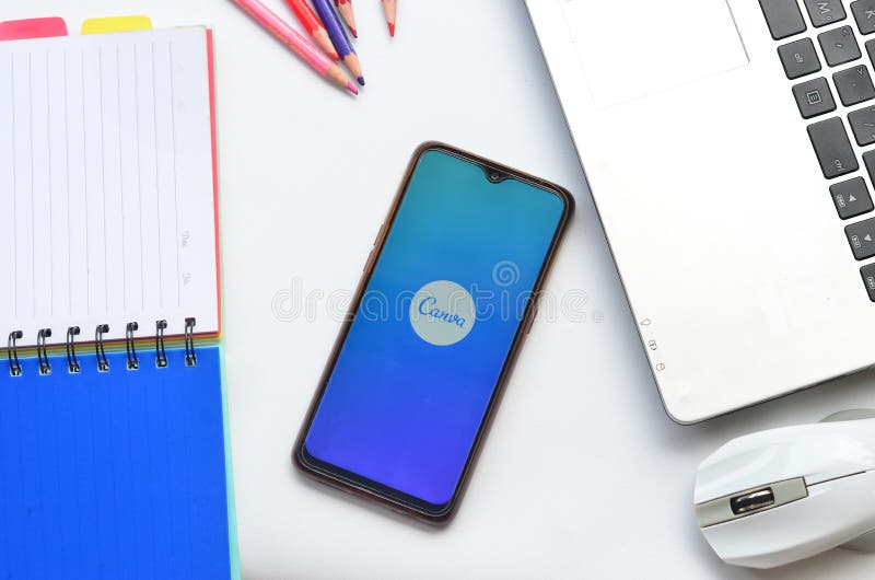 Canva Apps on Smartphone, Popular Apps for Design Editorial Image ...