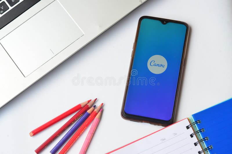 Canva Apps on Smartphone, Popular Apps for Design Editorial Image ...