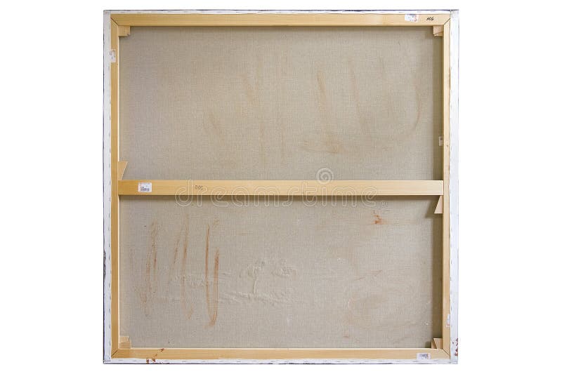 Oil White Canvas Back Side View Stock Photo - Image of retro, gallery ...