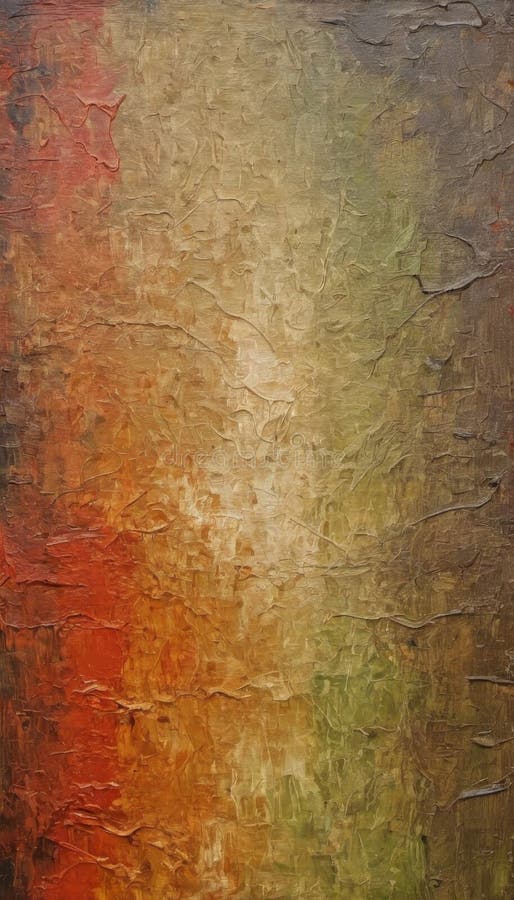 Canvas with an Abstract Image of Paint Drips in Warm Colors. Phone ...