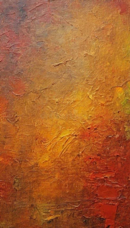 Canvas with an Abstract Image of Paint Drips in Warm Colors. Phone ...