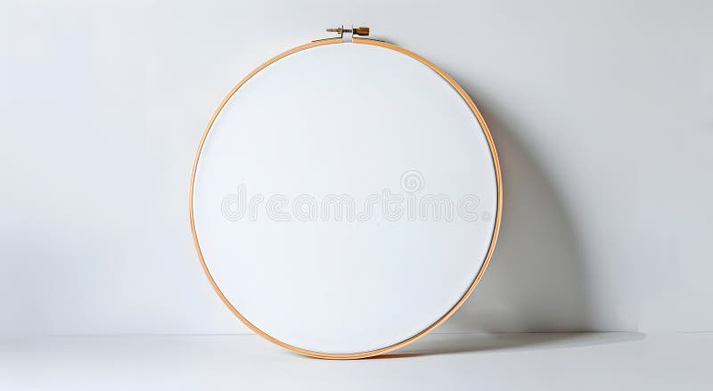 Canvas Background in Wooden Embroidery Hoop, on a White Background ...