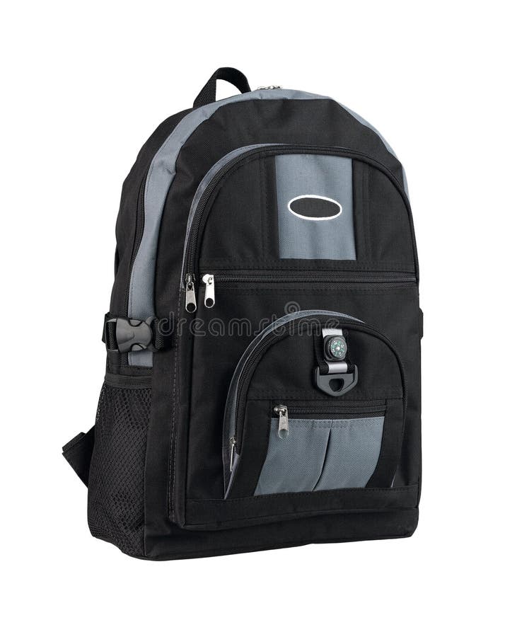 A Canvas Backpack with Compass Stock Photo - Image of hike, color: 26732514
