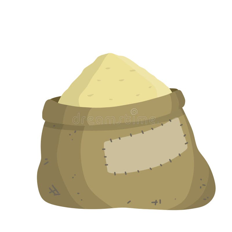Canvas Burlap Bag. Cartoon Flat Illustration Stock Vector ...