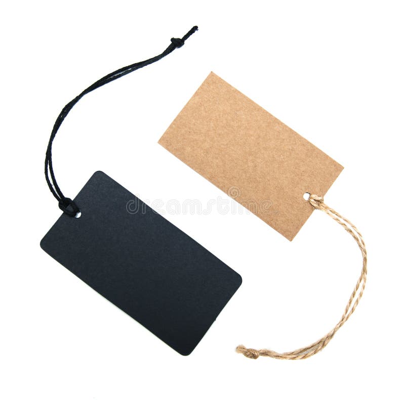 Empty price tags stock photo. Image of detail, hang, rope - 48555468