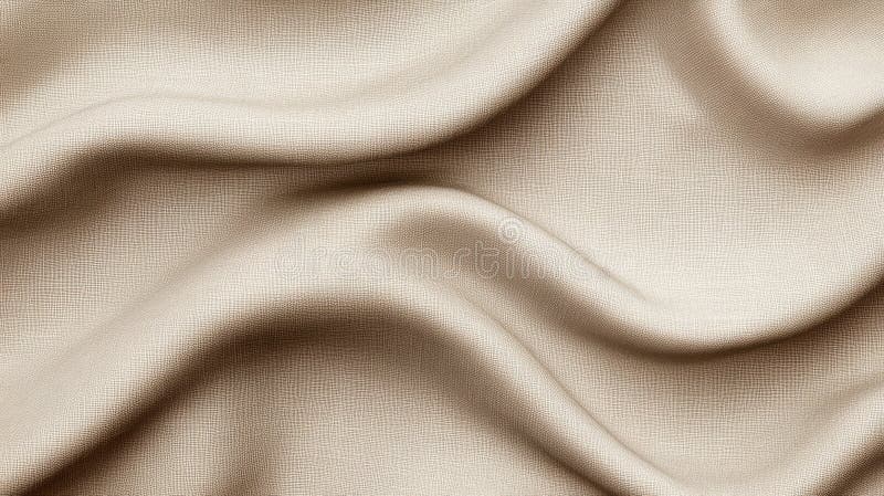 Canvas Fabric Shows Thick Ridges and Realistic Folds in Neutral Light ...