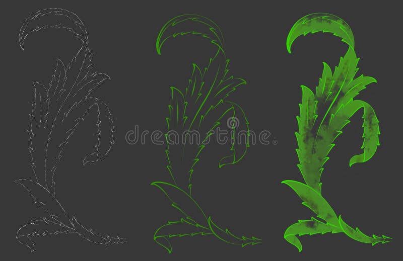 Canvas Floral Graphic Design. Traditional Flower Stock Illustration ...