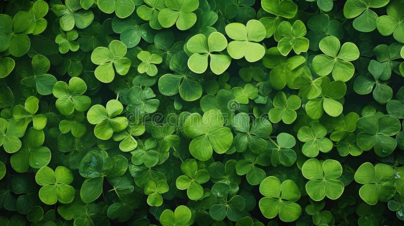Canvas Four Leaf Clover Pattern Stock Illustration - Illustration of ...