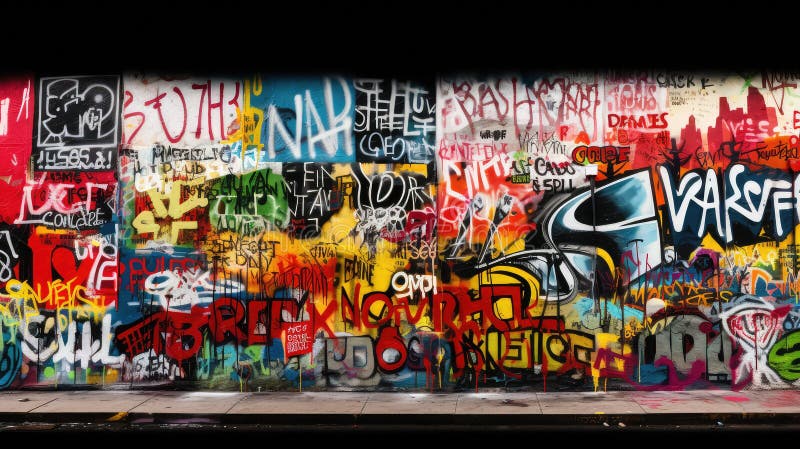 Canvas graffiti wall stock illustration. Illustration of resistance ...