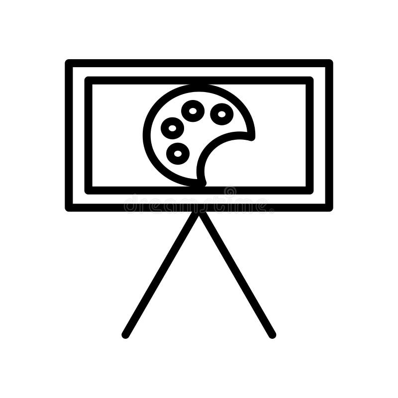 Canvas Icon Vector Isolated on White Background, Canvas Sign , Line and ...