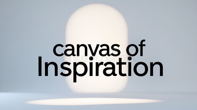 Canvas of Inspiration Showcases Typography Against a Soft Light ...