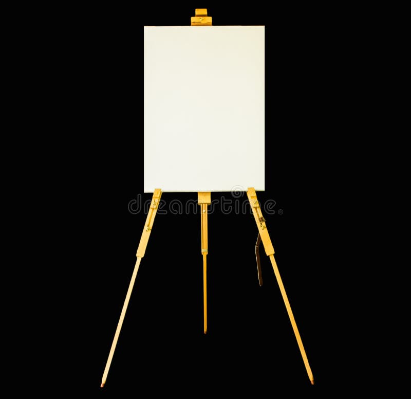 Canvas Lay on the Tripod Paint. Stock Photo - Image of mature, artist ...