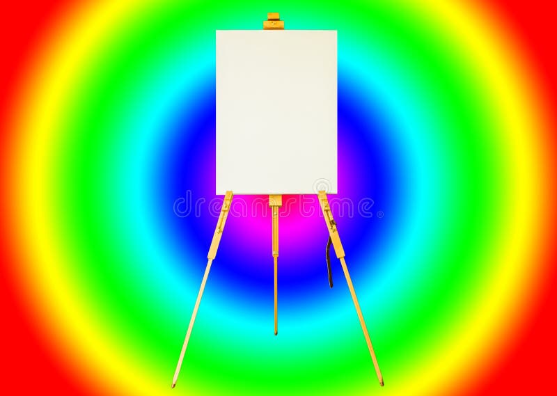 Canvas Lay on the Tripod Paint. Stock Illustration - Illustration of ...