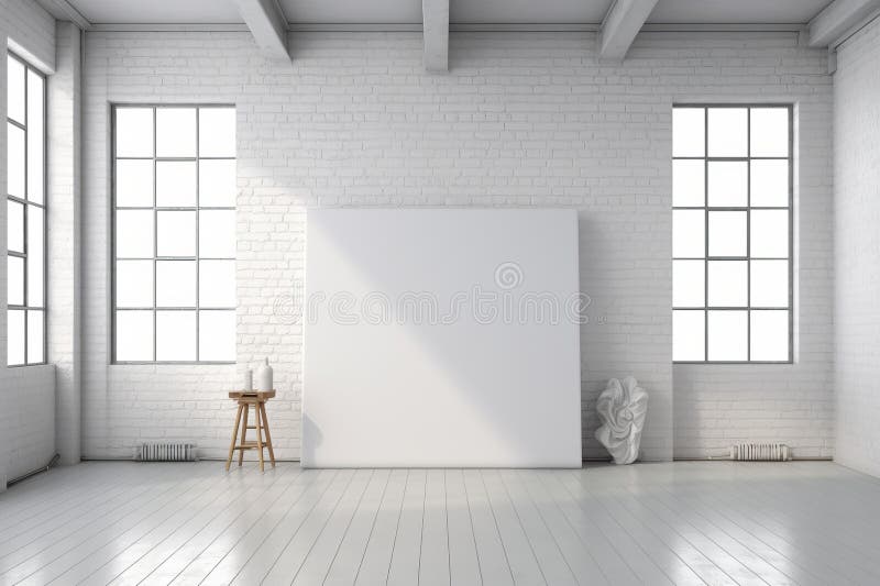 Canvas Light Room. Generate Ai Stock Illustration - Illustration of ...