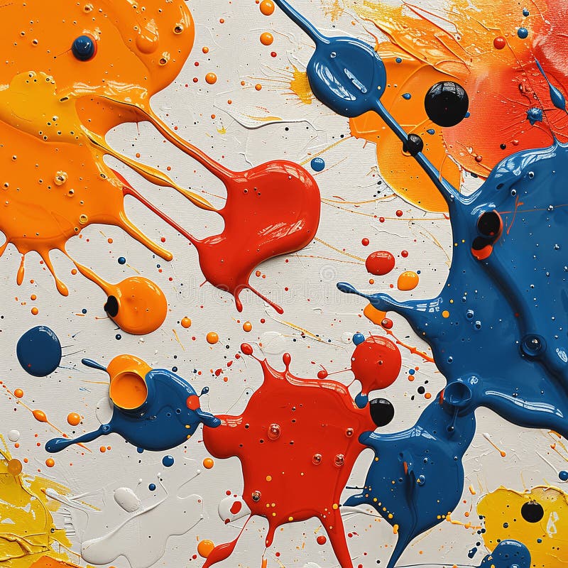 Splattered Hues Create a Canvas of Magazine-worthy Art. Stock ...