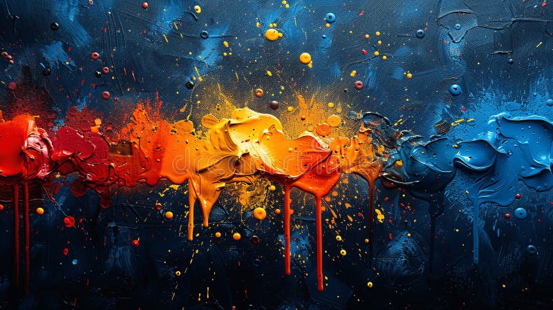 Refined Splatter Artwork on Canvas for Professional Shots. Stock ...