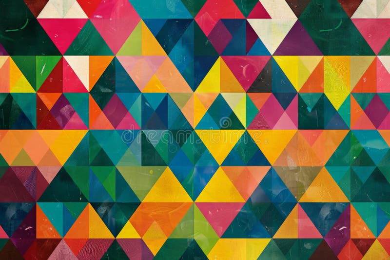 Canvas Poster with Colorful Geometric Tessellations, Featuring ...