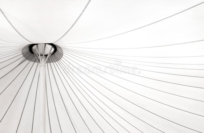 Canvas Roof and Structure Stretched between Buildings Stock Photo ...