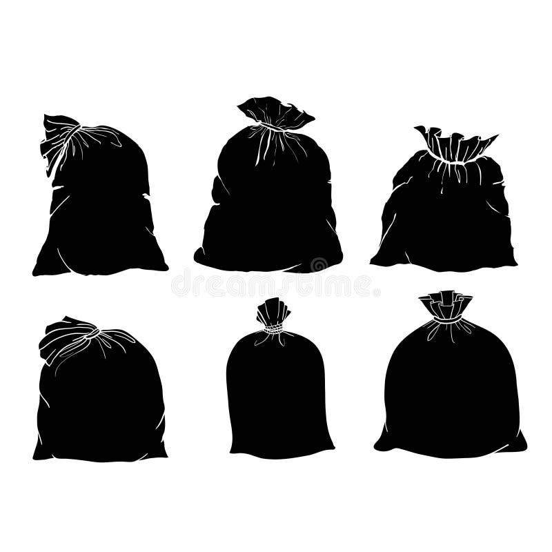 Canvas Sack Vector. Canvas Bag. Illustration of a Canvas Sack. Set ...