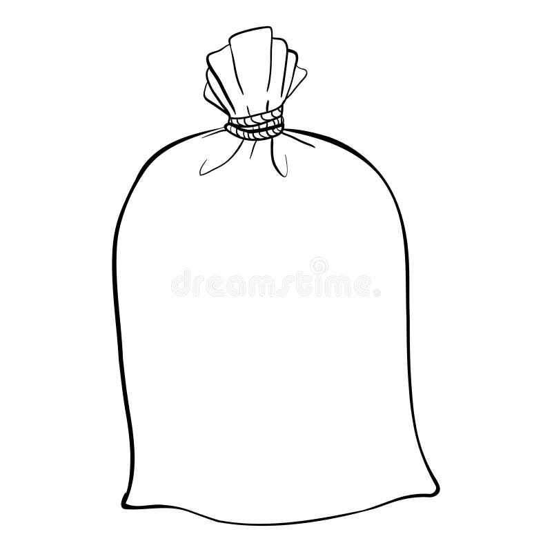 Canvas Sack Vector. Canvas Bag. Illustration of a Canvas Sack. Set ...