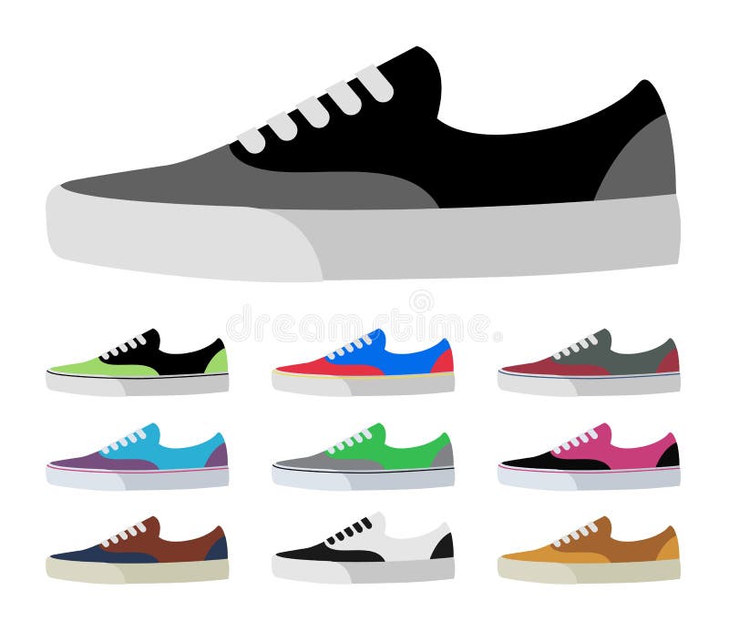 Male Shoes. Back, Front, Side View Stock Vector - Illustration of view ...