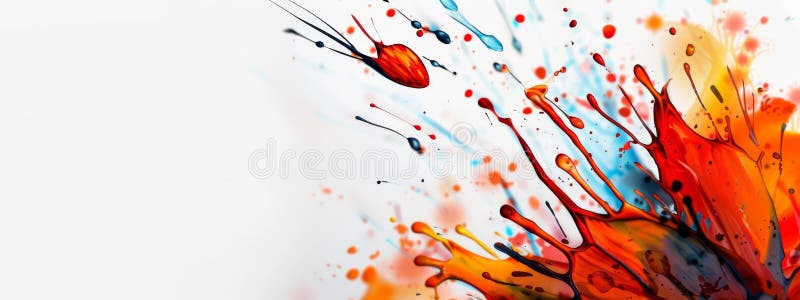 A Canvas with a Single Splash of Paint Against a White Backdrop ...