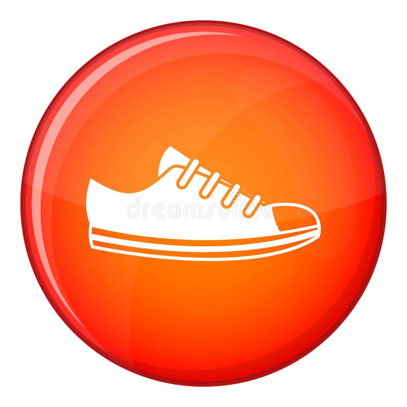Sneaker icon in flat style stock vector. Illustration of label - 79245985