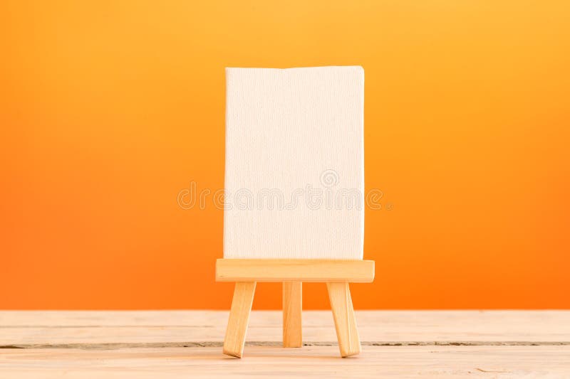 Canvas Lay on the Tripod Paint. Stock Photo - Image of mature, artist ...