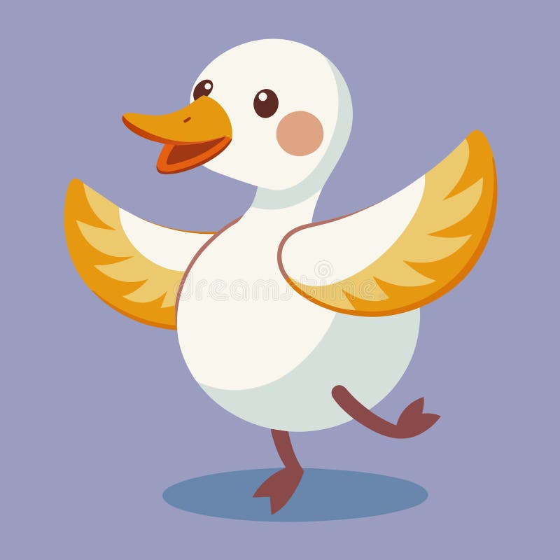 Canvasback Duck Dancing Vector Kawaii Stock Vector - Illustration of ...