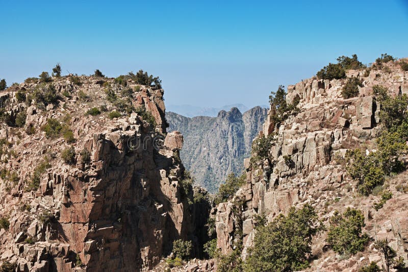 The Canyon of Asir Region, the View from the Viewpoint, Saudi Arabia ...