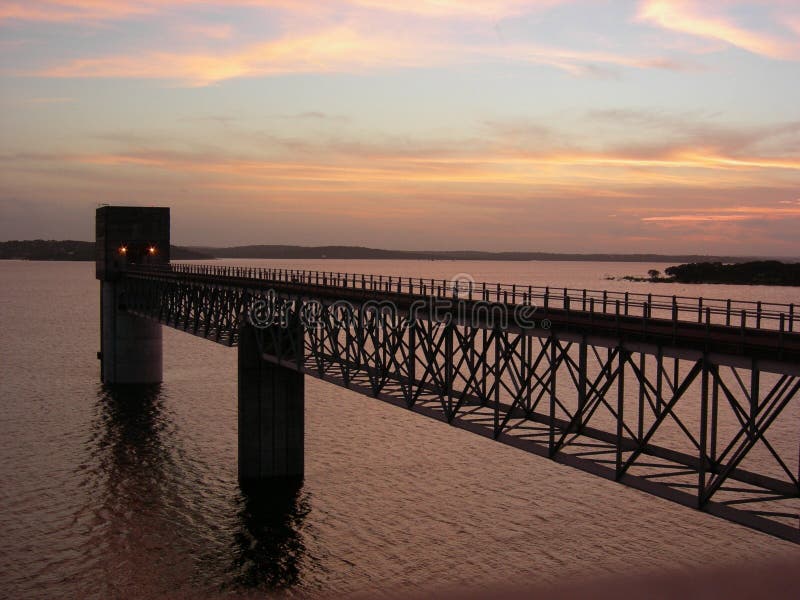 Canyon Dam at Sunset stock photo. Image of structure, clouds - 8792238