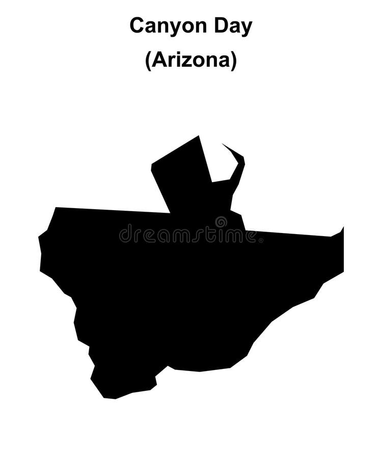 Canyon Day outline map stock vector. Illustration of border - 385908906