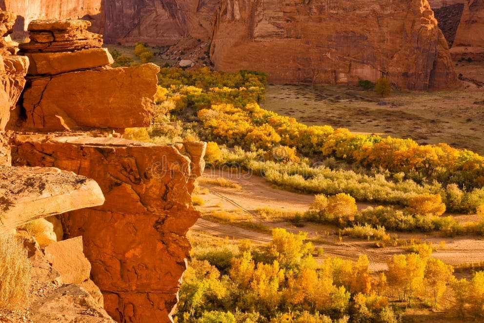 Canyon de Chelly stock photo. Image of yellow, dramatic - 11807556