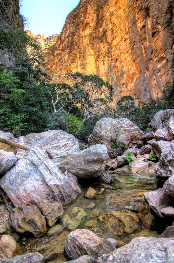 Canyon Nel Parco Nazionale Di Isalo Nel Madagascar Immagine Stock ...