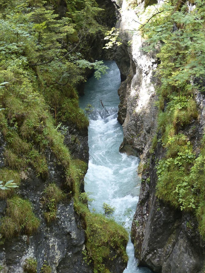 Canyon Leutaschklamm in Bavaria, Germany Stock Photo - Image of glacier ...