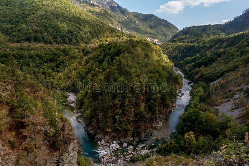 Canyon of the Moraca River. Montenegro Stock Photo - Image of nature ...