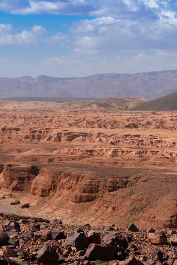 Canyon in a Moroccan plain stock image. Image of morocco - 351108417
