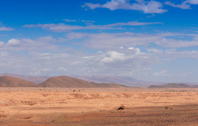 Canyon in a Moroccan plain stock photo. Image of desert - 351108486