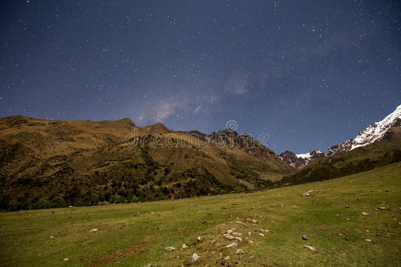 Stars Above a Valley in Peru Stock Image - Image of travel, beautiful ...