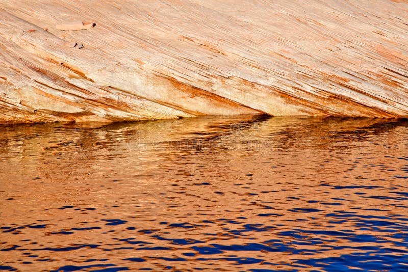 Canyon Reflection Abstract Lake Powell Arizona Stock Image - Image of ...
