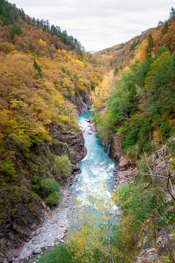 Canyon with River in the Mountains Stock Image - Image of nature, stone ...