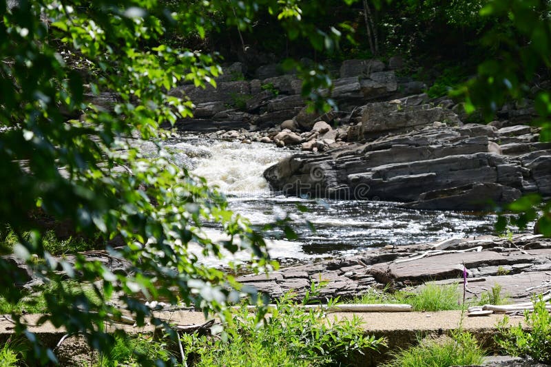 Canyon Sainte-Anne Mountain River Rock Cliff Stock Photo - Image of ...