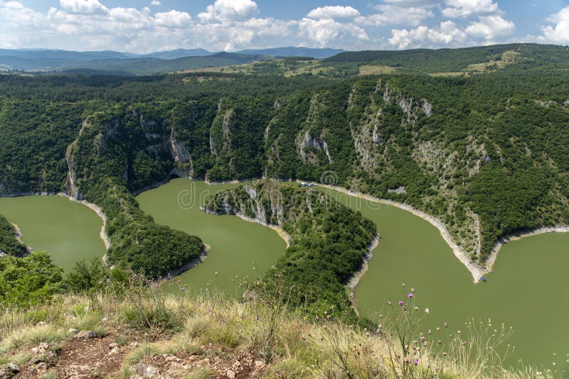 Canyon of Uvac River stock image. Image of formation - 173870613