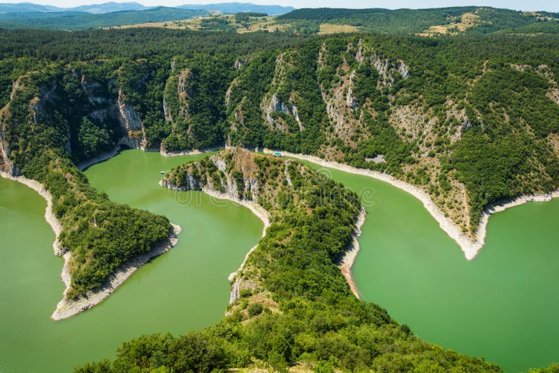 Aerial Image Of Uvac Canyon In Serbia Stock Photo - Image of cold, park ...