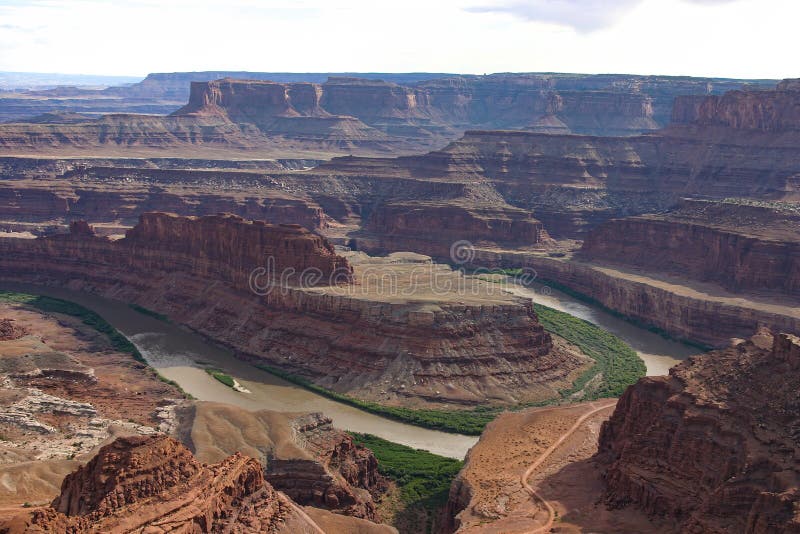 Canyonlands and Green River at Moab, USA Stock Image - Image of bleak ...