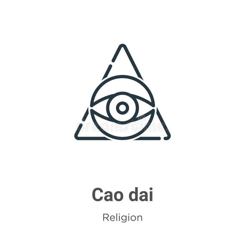 Cao Dai Outline Vector Icon. Thin Line Black Cao Dai Icon, Flat Vector Simple Element ...