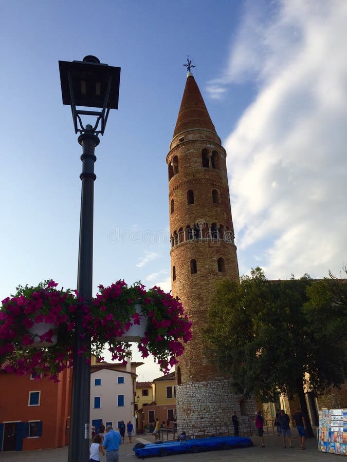 Caorle editorial image. Image of tower, city, caorle - 124014755
