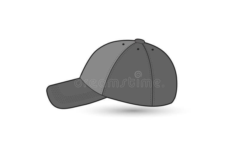 Baseball Cap Sketch Vector Illustration Template Front and Back View ...